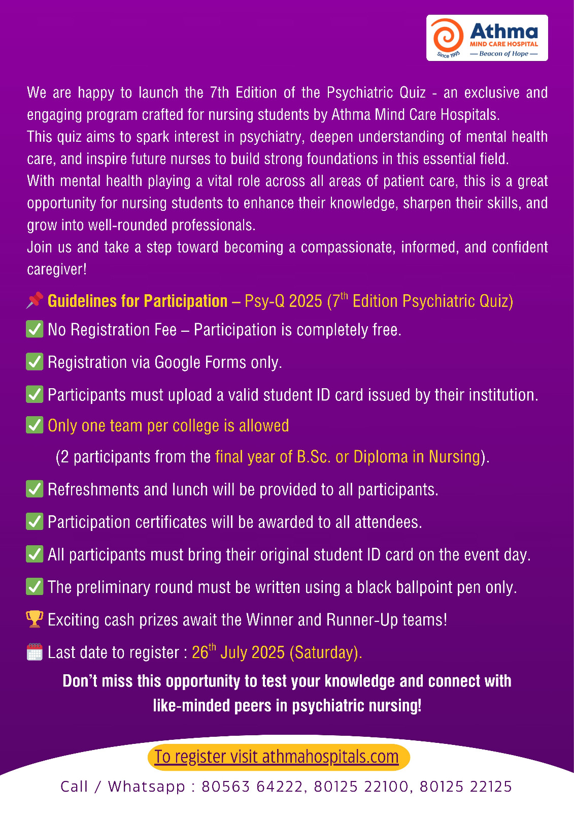 PSY-Q - Athma Hospitals